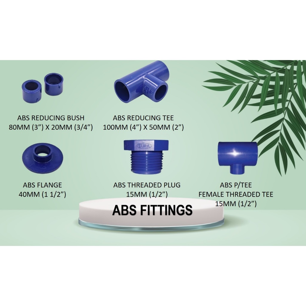 ABS Fitting 15mm 20mm 25mm 40mm 80mm 100mm (FLANGE REDUCING TEE BUSH ...