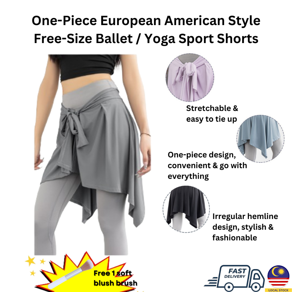 One-Piece European American Style Free Size Ballet / Yoga Sport Shorts ...