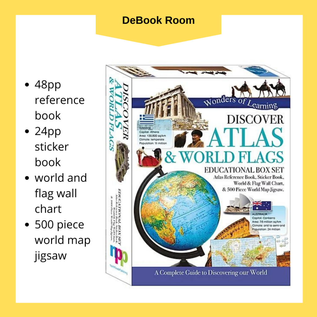 Wonders Of Learning Discover Atlas & World Flags Educational Box Set ...