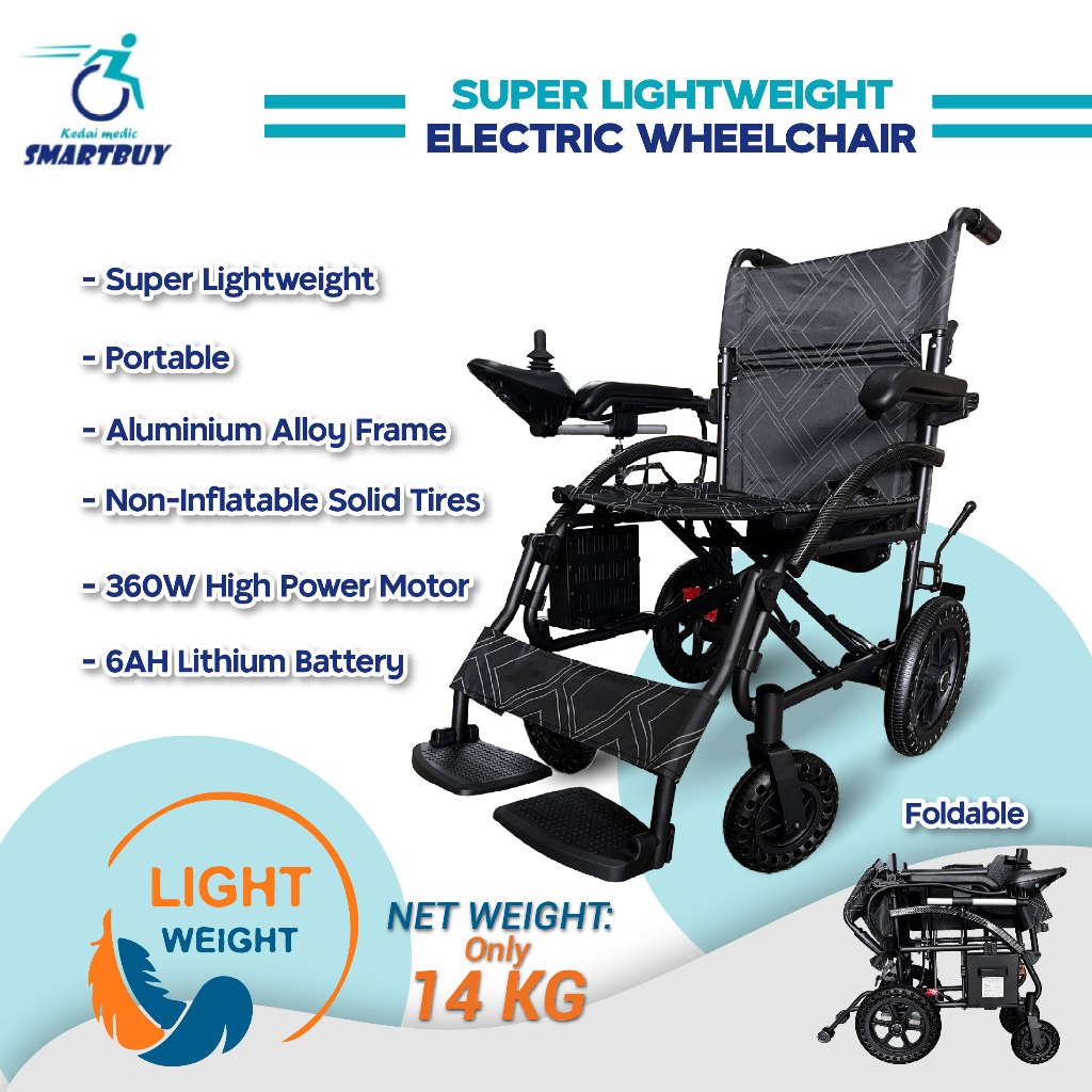 Super Lightweight Travel Electric Wheelchair (C500) With Flip Up ...