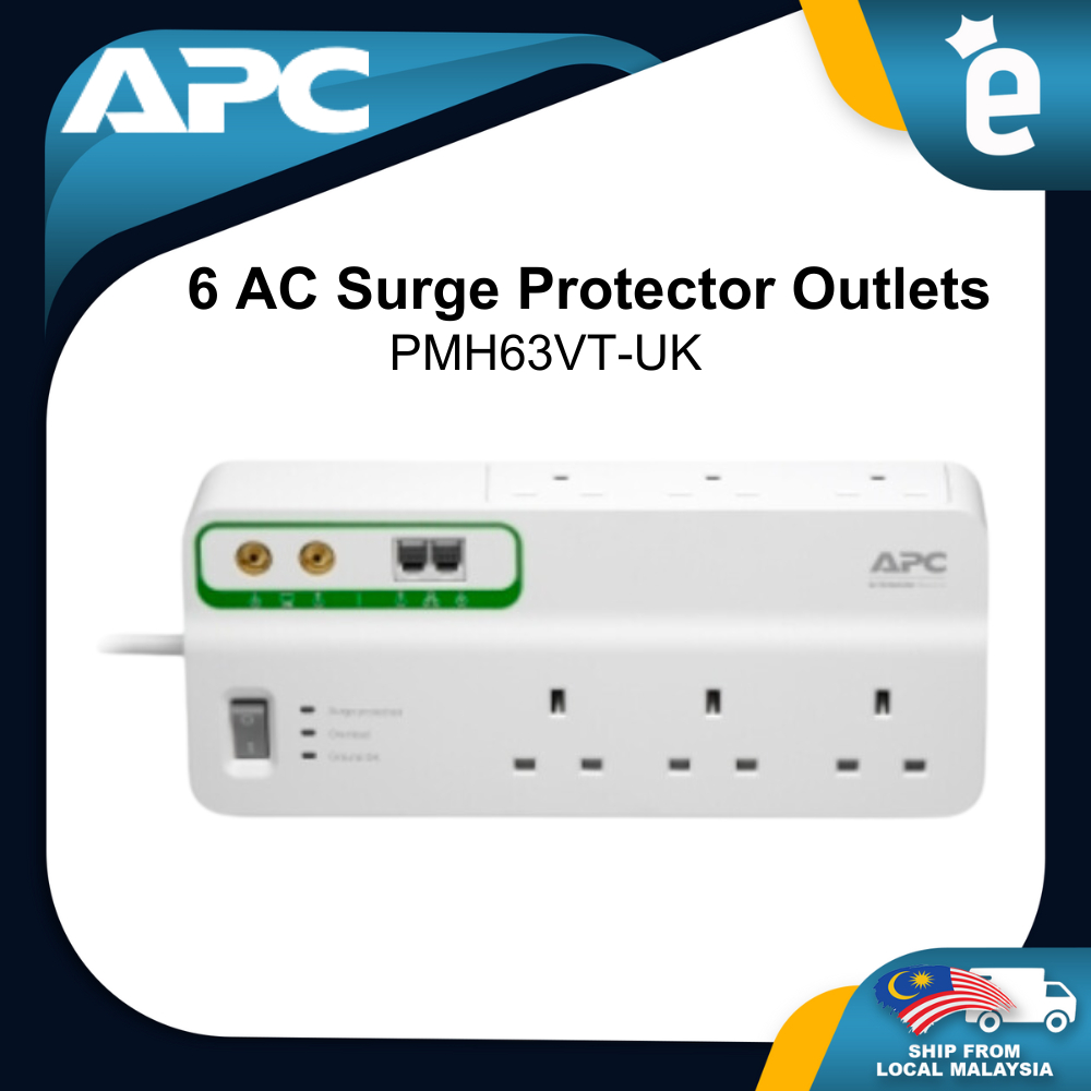 APC Home/Office SurgeArrest 6 outlets with Phone and Coax Protection ...