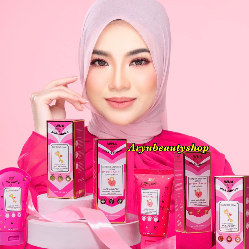 WNA BEAUTY X PINK EDITION LOTION WHITENING&REPAIRING FACE&BODY SPF50 | WNA PEELING GEL ...