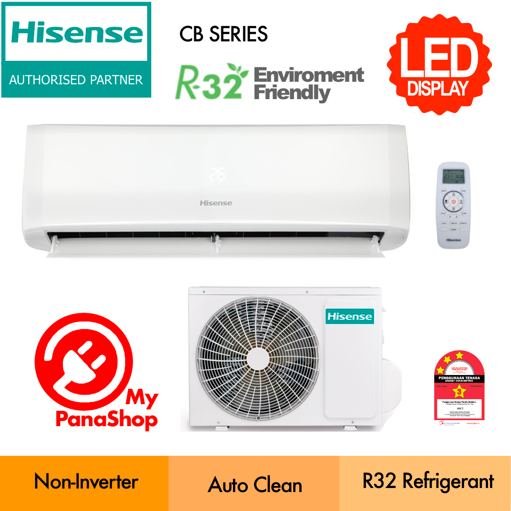 Hisense AirCond R32 Auto Clean Air Conditioner ( 1.0HP - 2.0HP ...