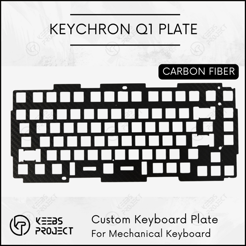 [READY STOCK] Keychron Q1 FR4 / POM / CARBON FIBER / BRASS / ALUMINIUM Plate for Mechanical ...