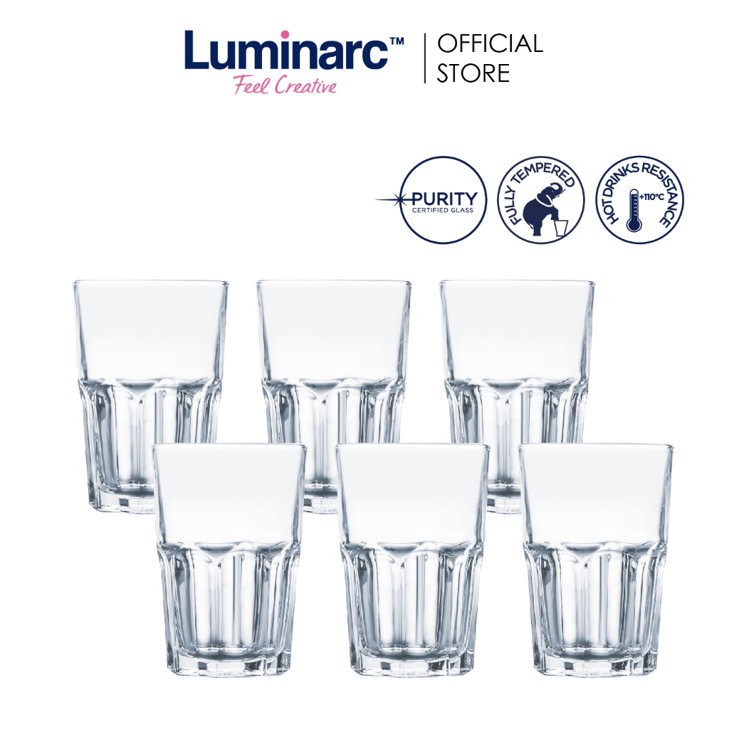 Luminarc 6Pcs Granity Highball Glass Set - (350ML) [Model: N0781 ...