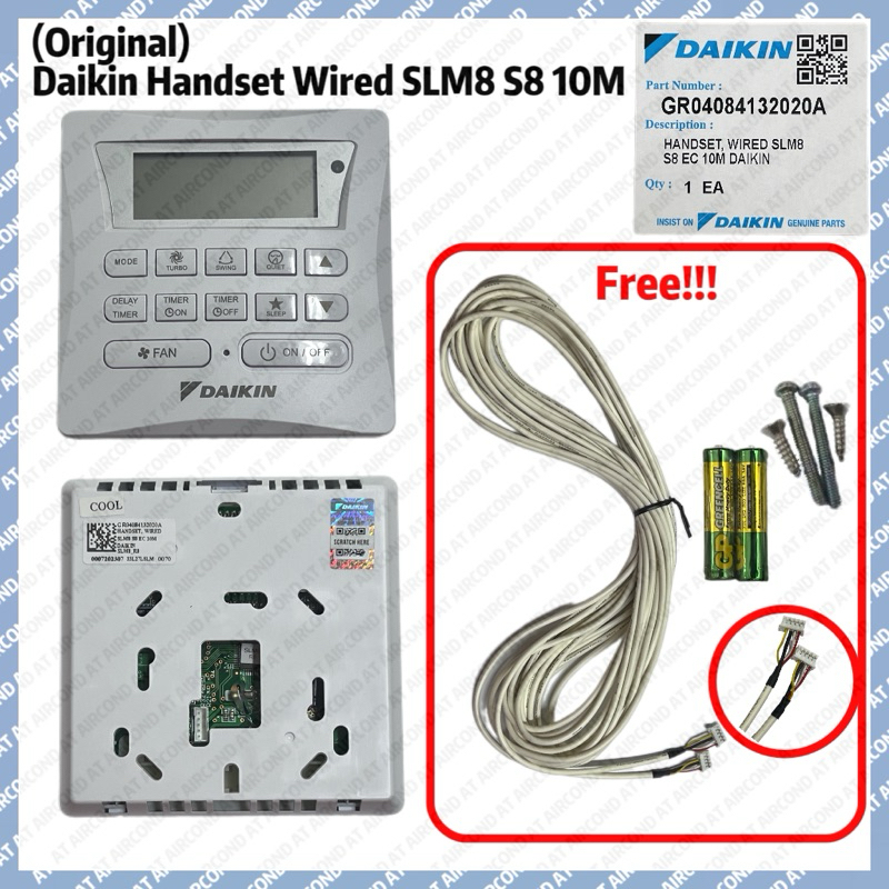 Daikin Wired Controller SLM8 with 10m wire (GR04084132020A) | Shopee Malaysia