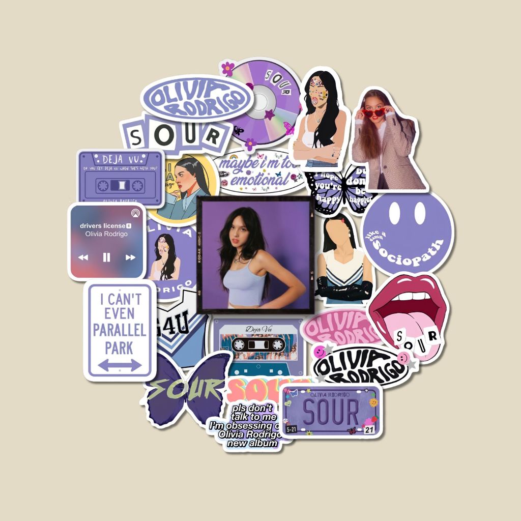 🔥READY STOCK🔥 Olivia Rodrigo Pop Singer Waterproof Glossy Sticker 🔥 ...
