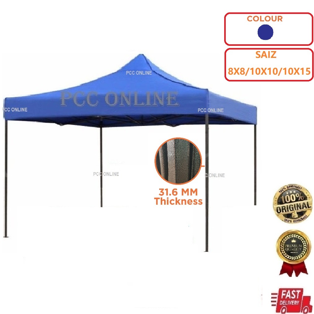 Kanopi 8X8/10X10/10X15 Canopy Canvas Khemah Niaga Khemah Pasar Malam ...