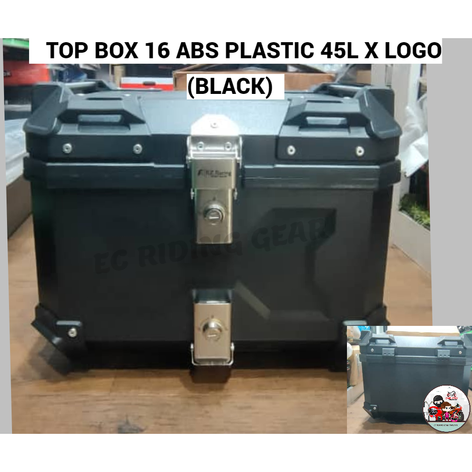 TOP BOX 16 27 ABS PLASTIC 45L 58L X LOGO BLACK / CARBON | Shopee Malaysia