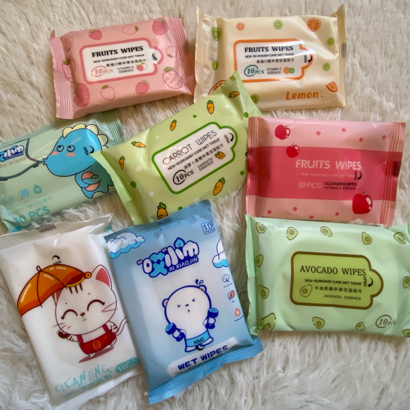 Wet Tissue 10 Pieces in Pack | Baby Wipes Cleansing Wipes | Ready Stock ...