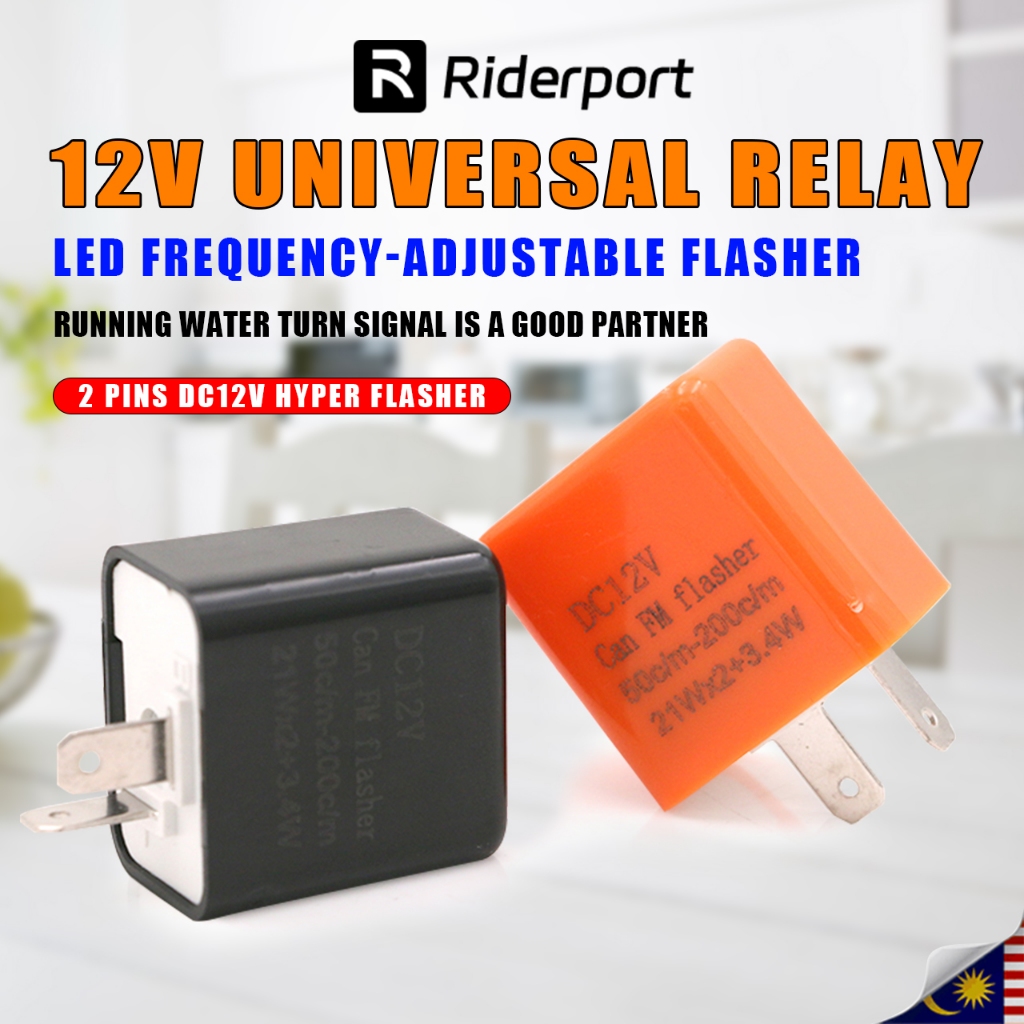 2 Pins 12v Relay Motorcycle LED Turn Light Flasher Relay Signal Control ...