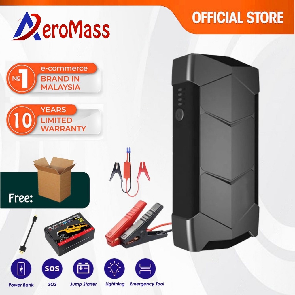 Aeromass A6 Car Jump Starter Car Power Bank Jumper with Multi-function ...