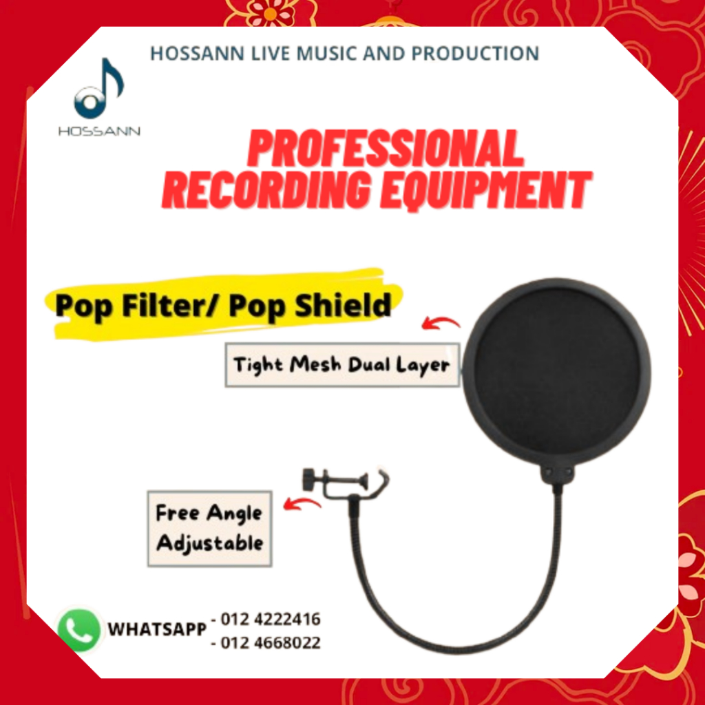 🔥 Pop Filter 🔥 Professional Recording Equipment Pop Shield | Shopee ...