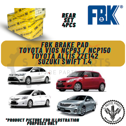 TOYOTA VIOS NCP93 / NCP150 / ALTIS ZZE142 / SUZUKI SWIFT 1.4 (REAR ...