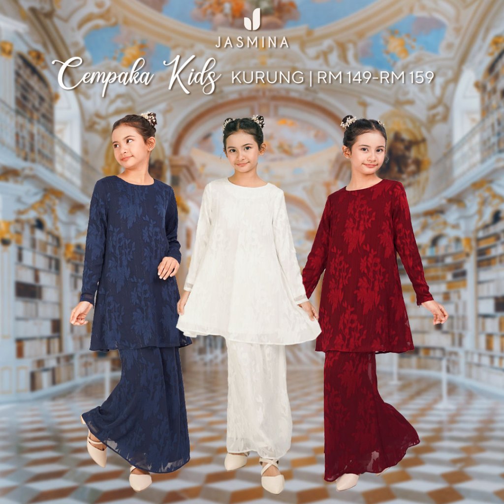 KIDS Cempaka Baju Kurung Kanak-kanak by Jasmina Malaysia 🌸KELOPAK RAYA🌸 ...