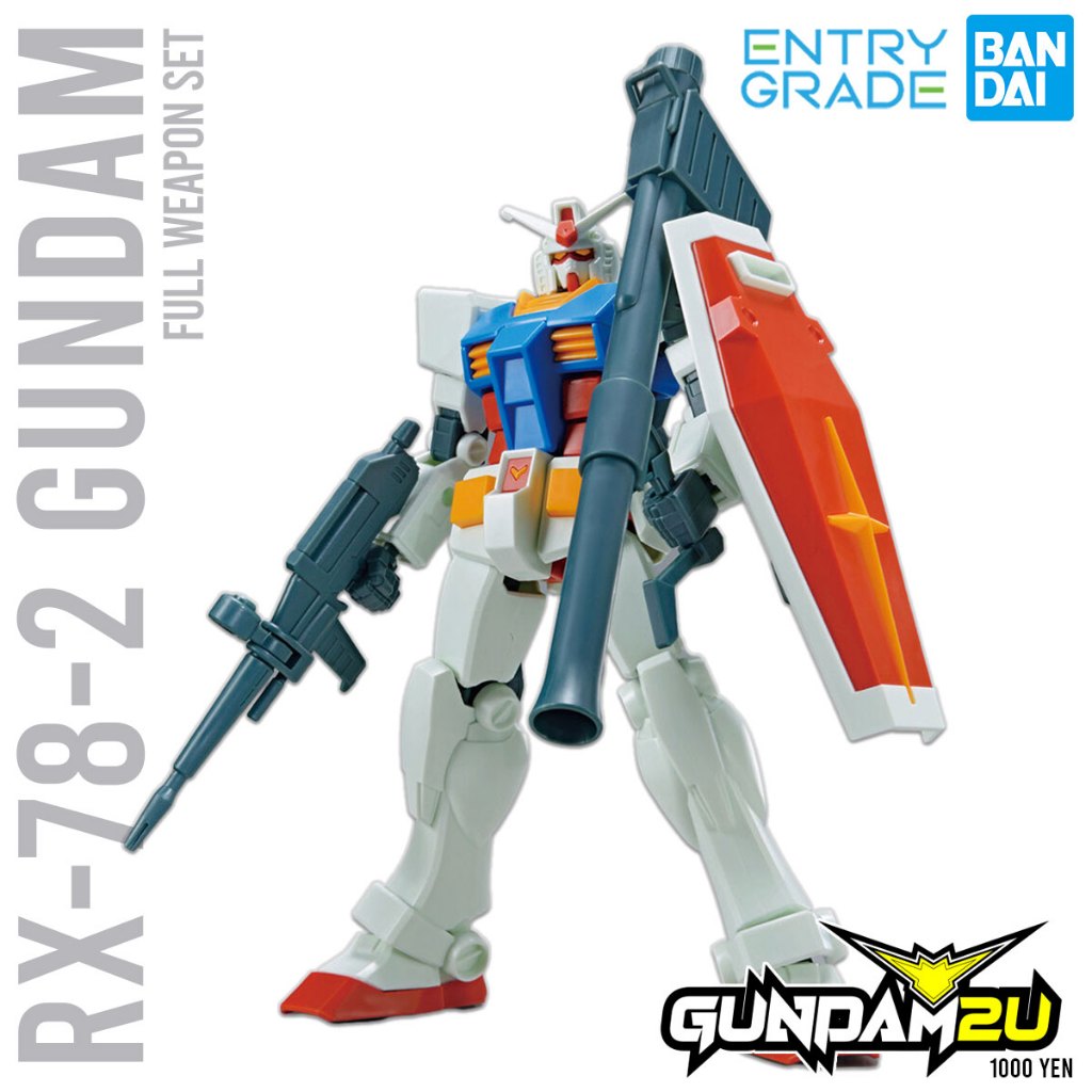 BANDAI EG 1/144 RX-78-2 Gundam Full Weapon Set - Entry Grade 09 Gundam ...