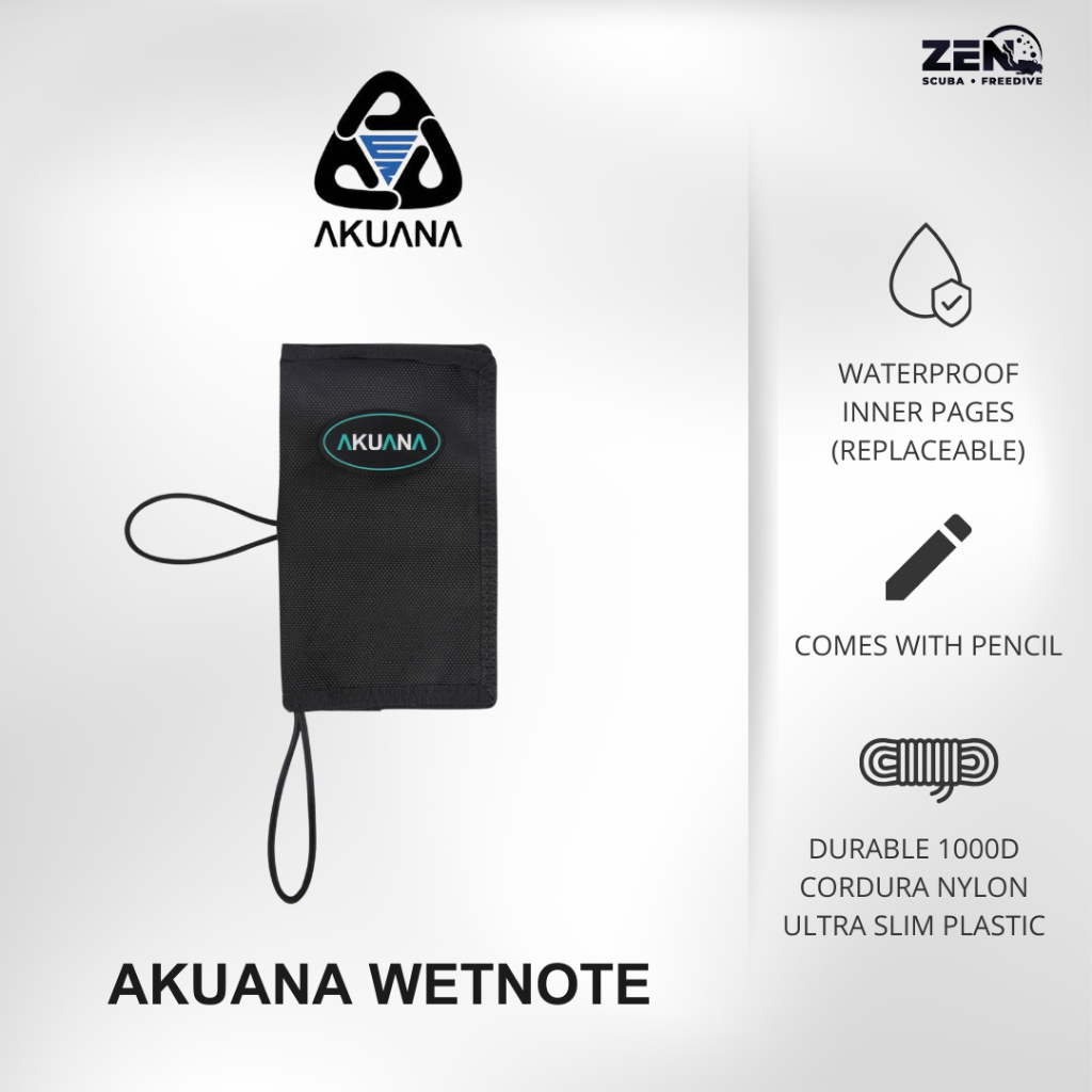 ZEN SCUBA AKUANA WETNOTE diving notebook underwater notebook writing diving supplies | Shopee ...