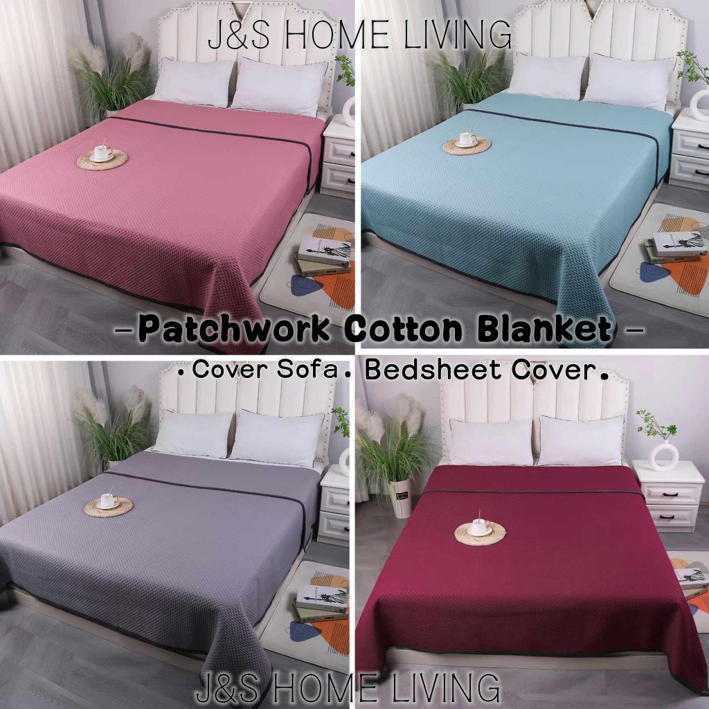 Selimut Patchwork Blanket Single/Queen Bedsheet Cover/Sofa Cover ready ...