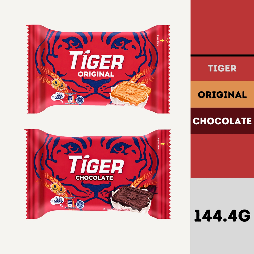 Tiger Biscuit Tiger Biskut Original / Chocolate 144.4g | Shopee Malaysia