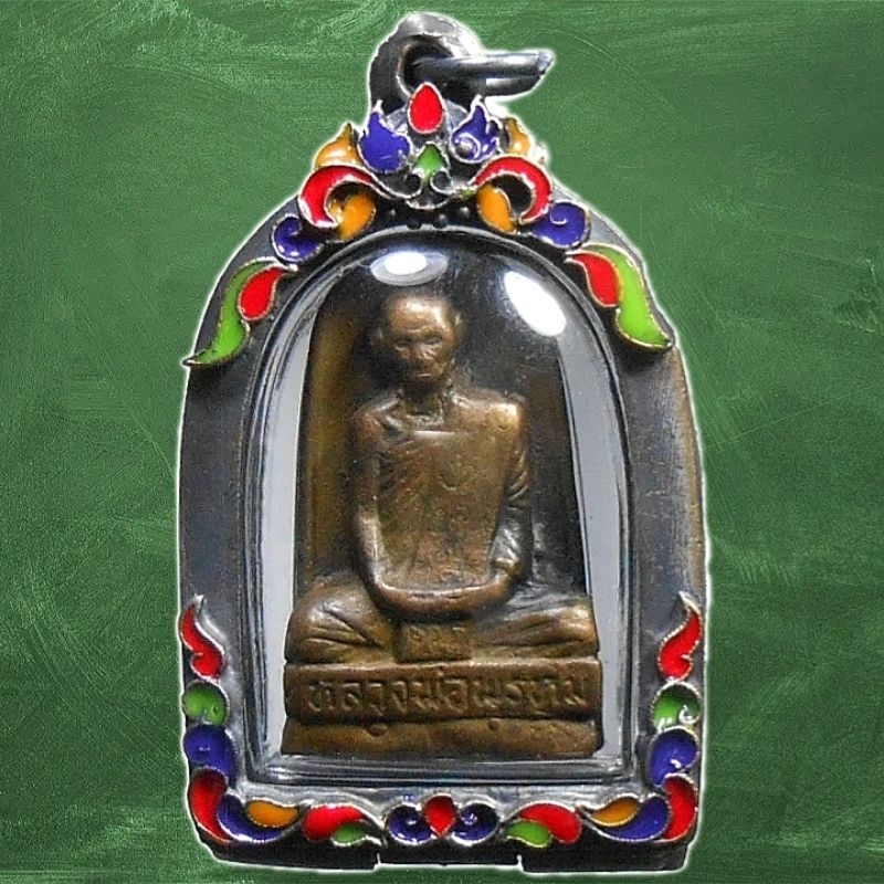 REAL PHRA LP PROM POWERFUL GOLDEN MOUTH HOLY WORDS YANTRA WEALTH LUCK ...