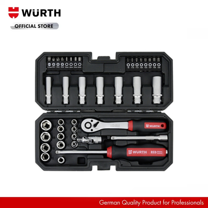 Wurth 1 4 Hex Socket Wrench Set Red Stripe 40 Pcs Shopee Malaysia