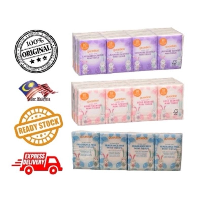 Guardian Mini Tissue 10's x 12 / Kleenex Tissue 3PLY 50’s x 4 | Shopee ...