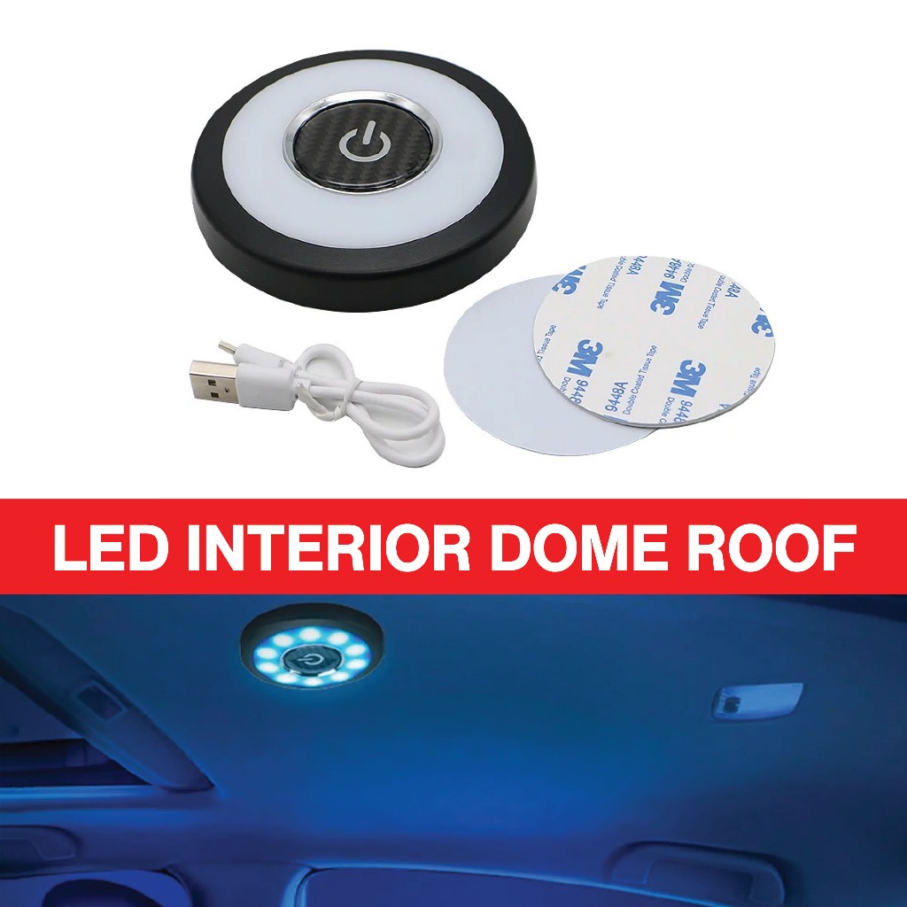 Universal LED Interior Dome Roof Ceiling Reading Floodlight USB ...
