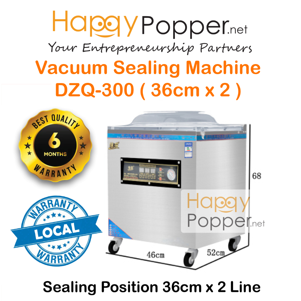 Happypopper 360 mm x 2 Industrial Commercial Vacuum Plastic Packaging 2 ...