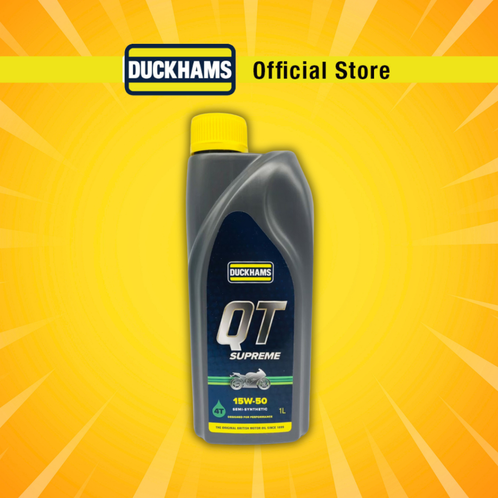 DUCKHAMS QT SUPREME 15W-50 (1 LITER) SEMI SYNTHETIC MOTORCYCLE OIL ...