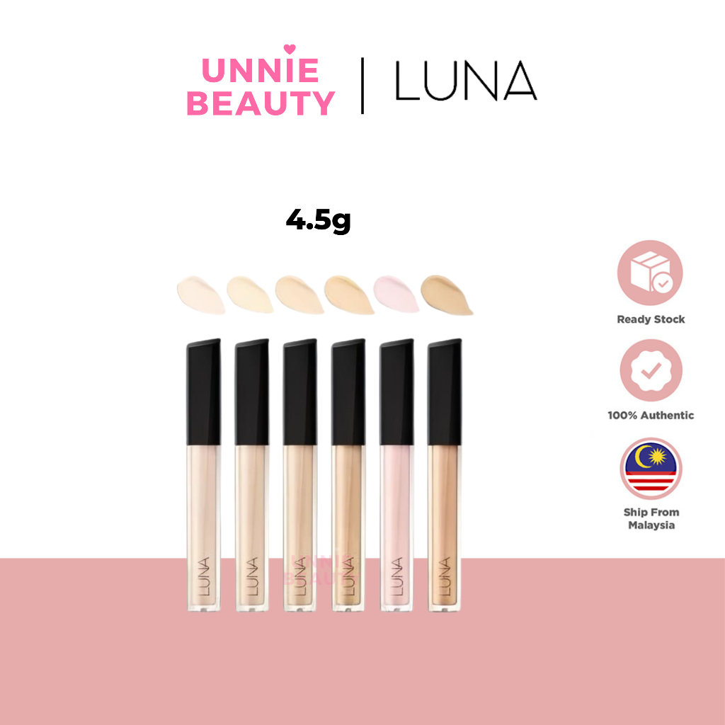 LUNA Long Lasting Tip Concealer 4.5g SPF 34,PA++ Liquid Concealer ...