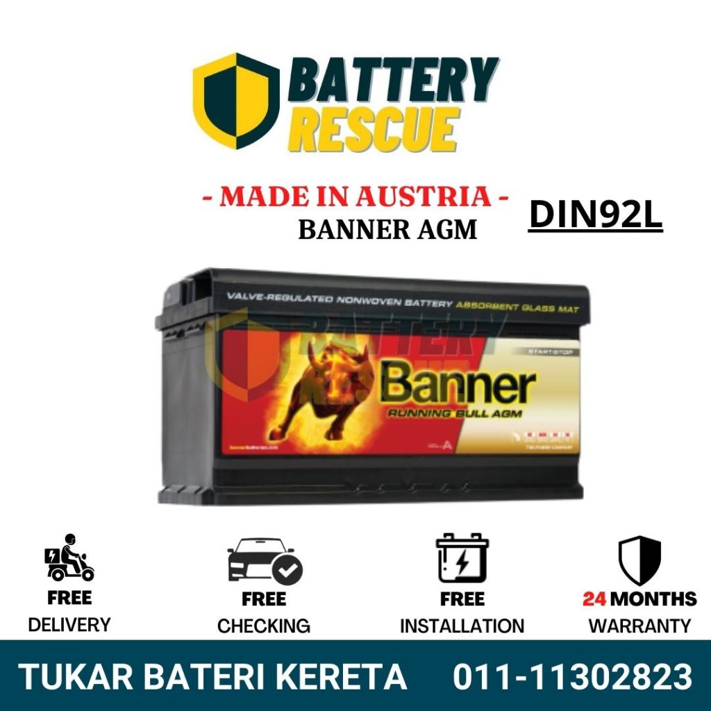 Installation Provided DIN92L DIN92 LN5 Banner AGM Advanced Start Stop ...