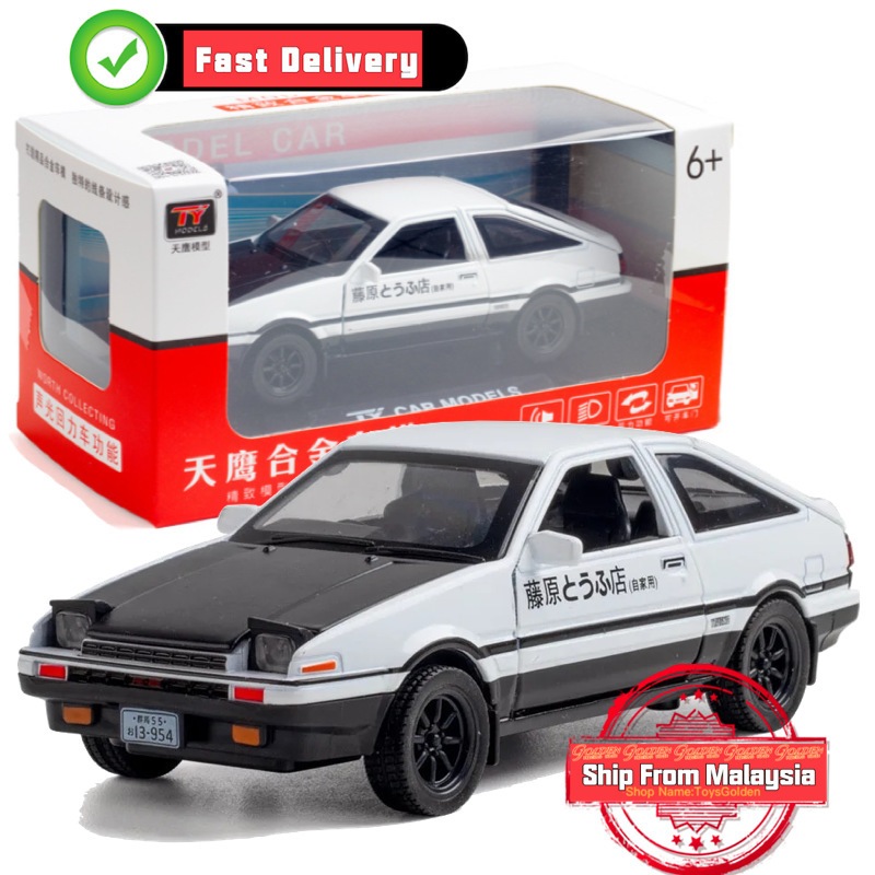 MINIAUTO Toyota Initial D AE86 Trueno 1:32 Die Cast Model with Light ...
