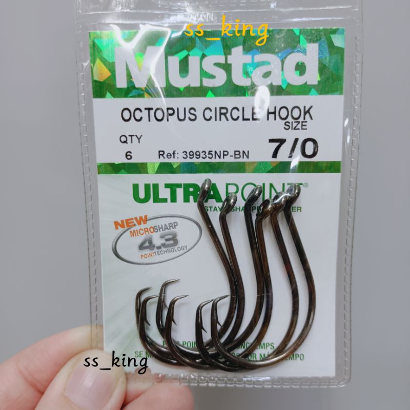 Mustad hook octopus circle hook mata kail pancing fishing hook | Shopee ...
