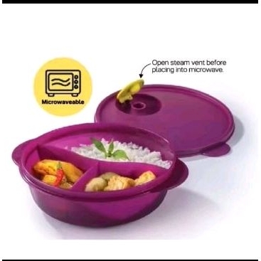 TUPPERWARE Reheatable Divided Lunch Box 825ml | Shopee Malaysia