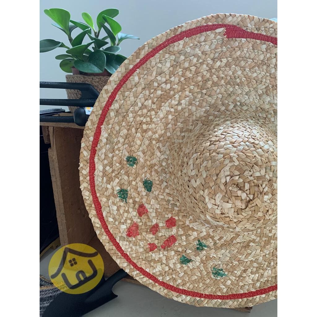 20" Handmade Straw Hat Gardening Hat Topi Kebun Topi Mengkuang草帽 Topi ...