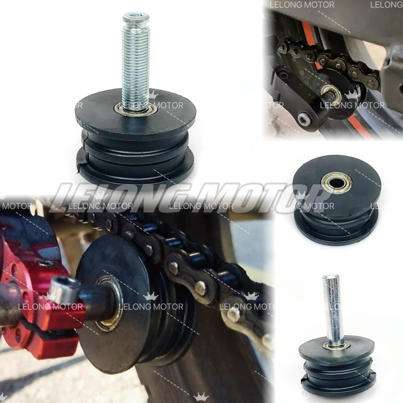 UNIVERSAL MOTORCYCLE CHAIN TENSIONER ROLLER RUBBER GETAH RANTAI MOTOR ...