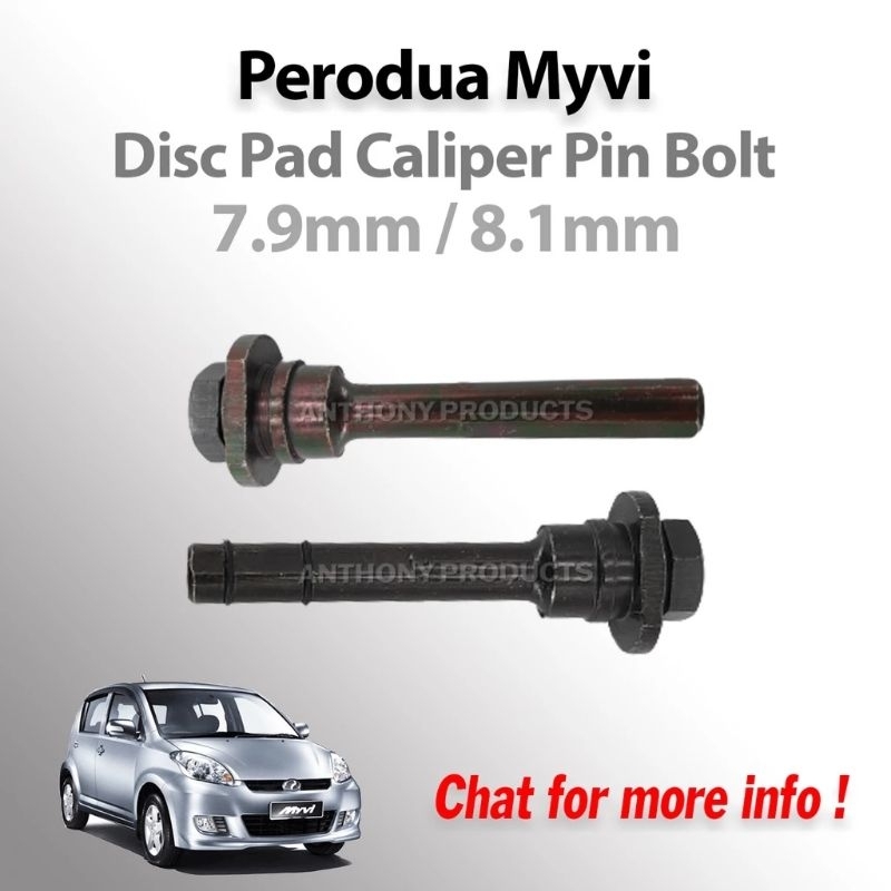 Perodua Myvi Disc Pad Brake Caliper Pin Bolt 7.9mm 8.1mm (With O-Ring ...