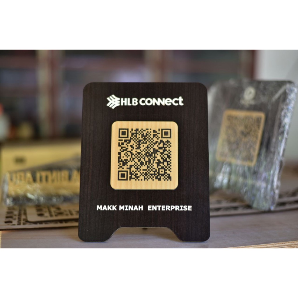 QR code payment made from wood. | Shopee Malaysia