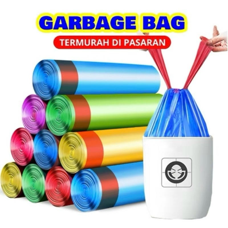 Automatic Closing Tie On Garbage Bag Bags With Rope Easy Pull ...