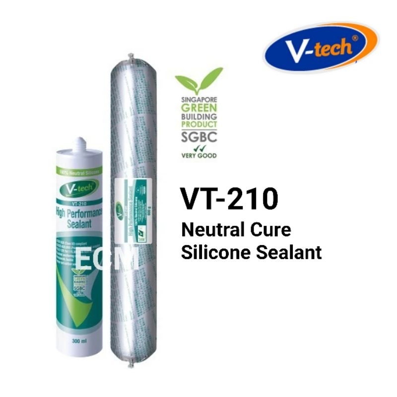 VTECH VT-210 (300ml & 600ml) NEUTRAL CURE SILICONE SEALANT HIGH PERFORMANCE WEATHERPROOF ...