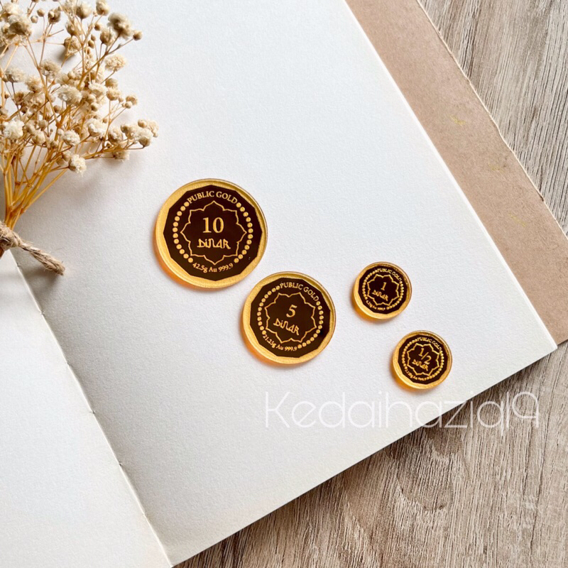 Fake Dinar Gold Bar Round Circle Rectangle Bunga Raya | Shopee Malaysia