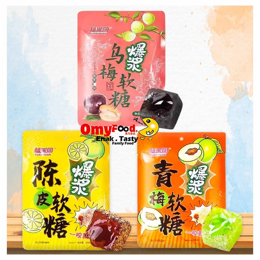 248g Sanwa Sandwich Soft Candy 福派园爆浆软糖[Qing mei 青梅 / Chen Pi Mei 陈皮梅 ...