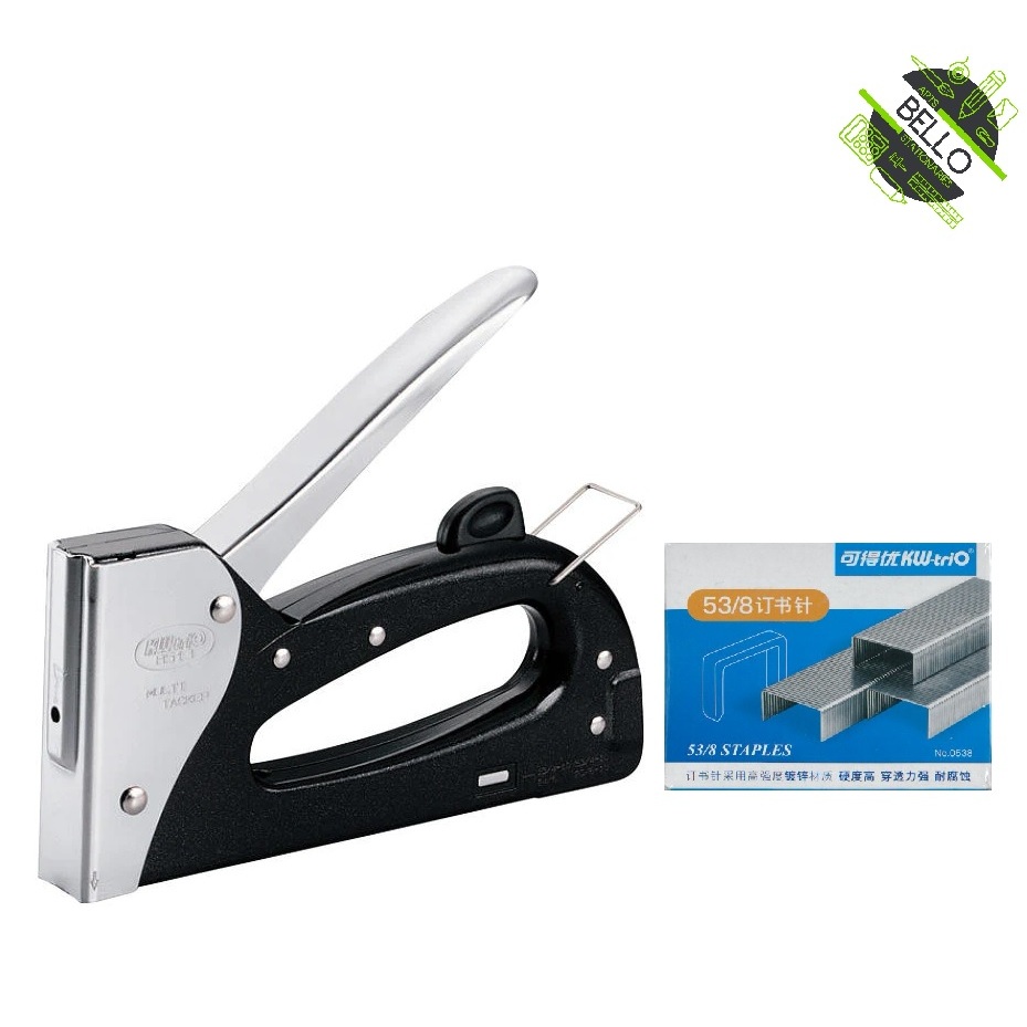 KW-Trio Metal Tacker Heavy Duty Stapler Gun with 53/8 Staples | Shopee ...