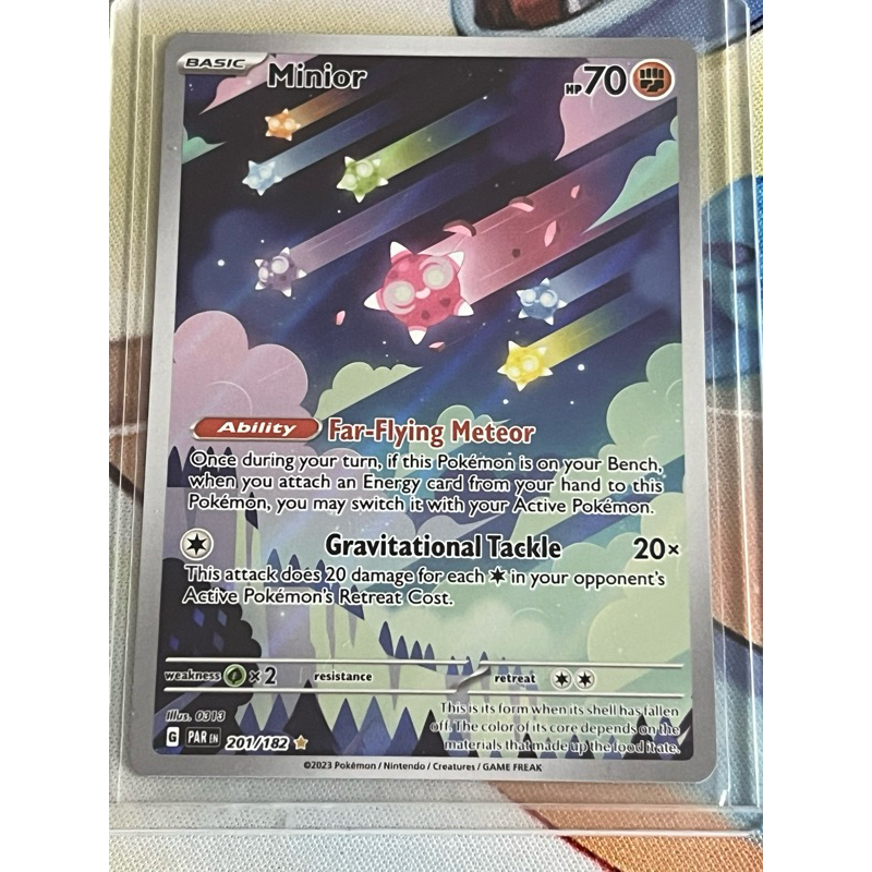 Pokemon TCG SV04 Paradox Rift - Minior - 201/182 - Illustration Rare ...