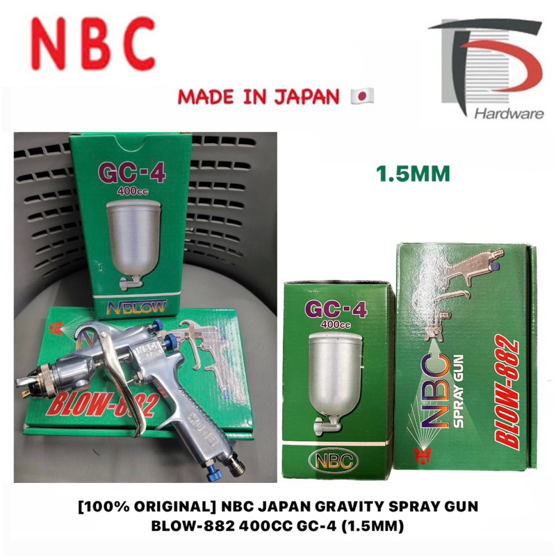 [100% ORIGINAL] NBC JAPAN GRAVITY SPRAY GUN BLOW-882 400CC GC-4 (1.5MM ...