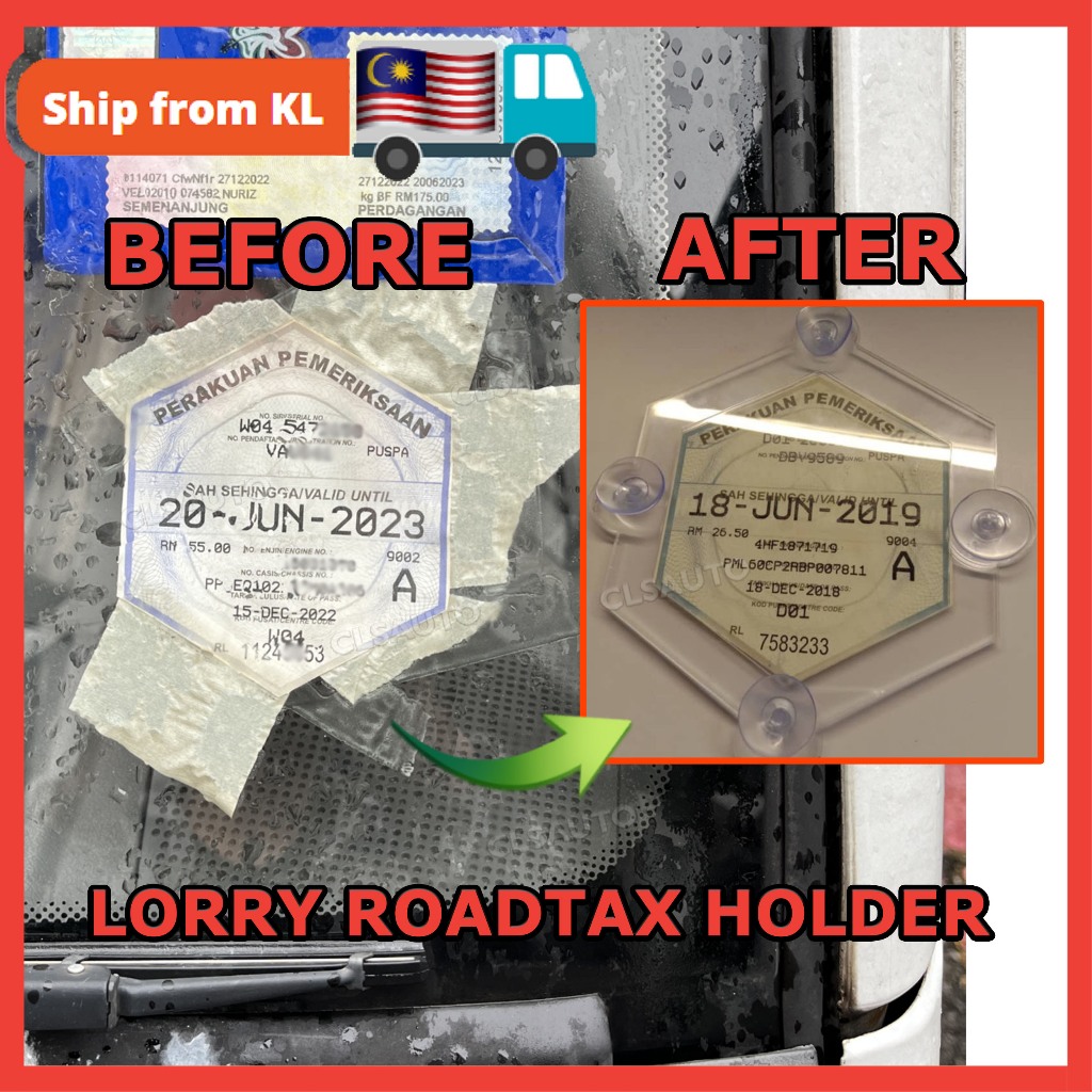 Roadtax Holder Lorry Double Layer Acrylic Puspakom Inspection JPJ Road ...