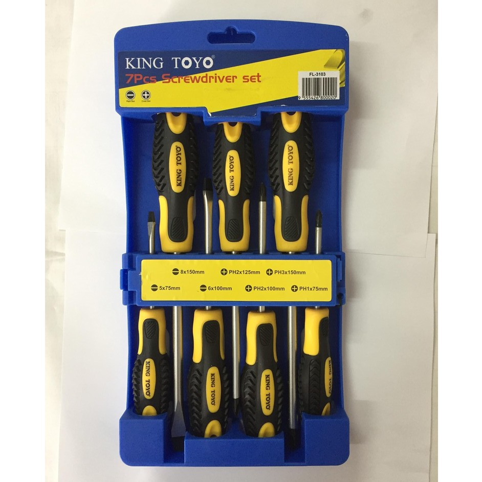 King Toyo 7pcs Screwdriver Set (FL-3103) | Shopee Malaysia