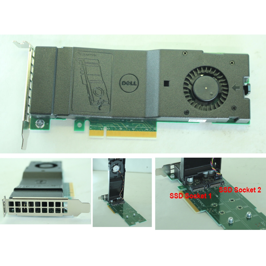 Original Dell Dual SSD M.2 PCIe x2 Solid State Storage Adapter Card 8CM ...