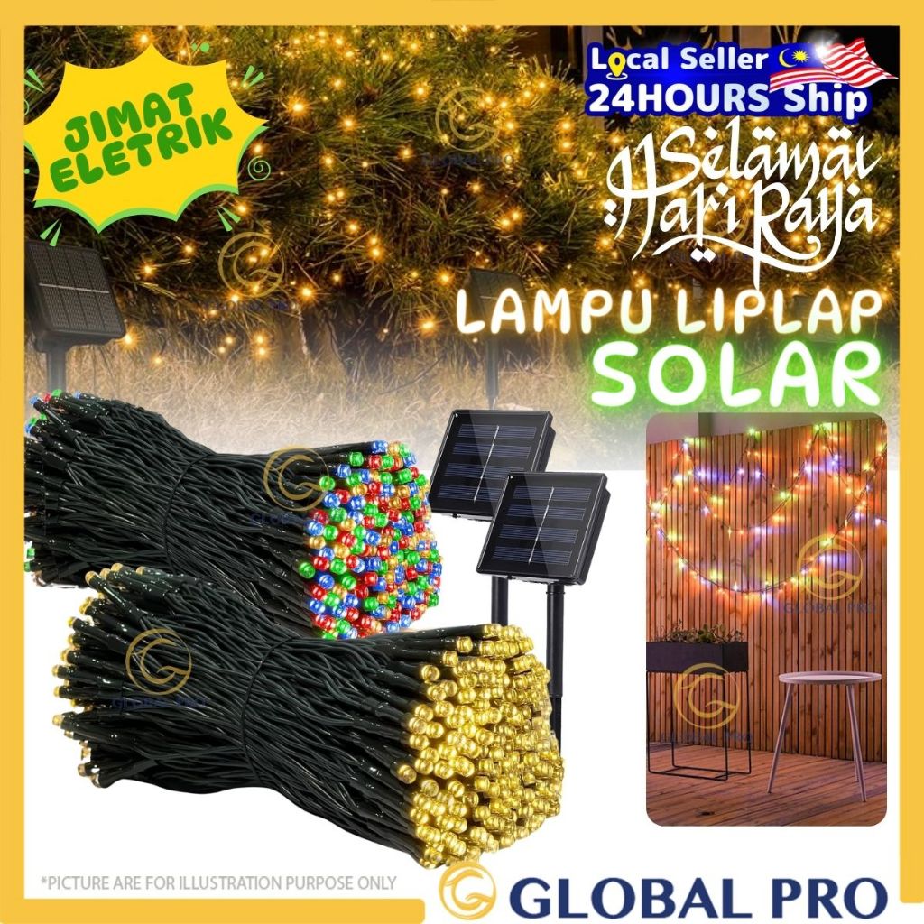 Solar Raya Lip Lap Solar String Light Solar Fairy Light Lampu Raya ...
