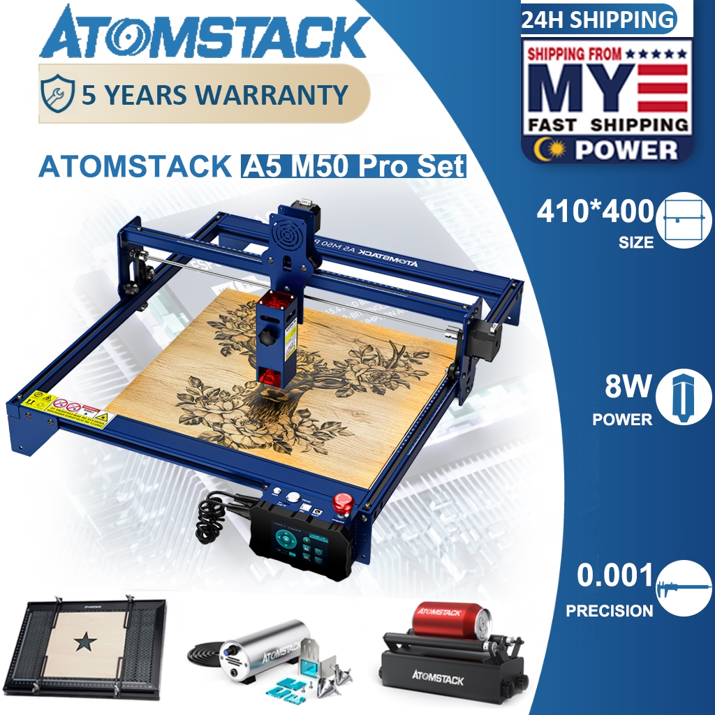 ATOMSTACK A5 M50 Pro Laser Engraving Machine 5W Laser Engraver With Air ...